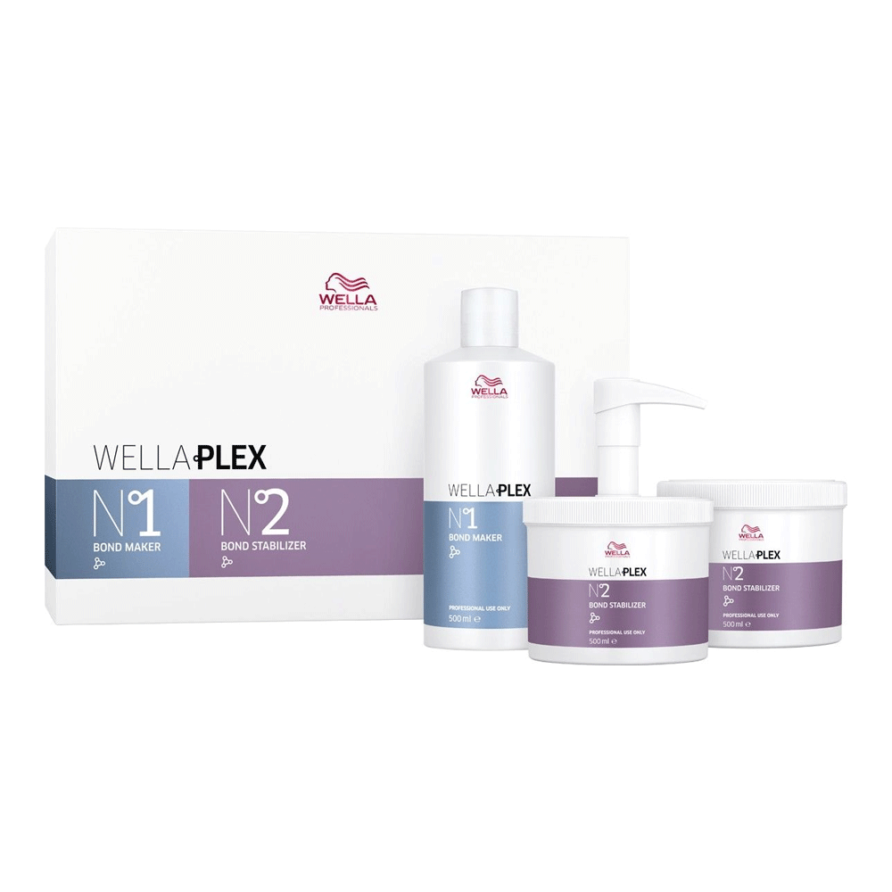 Wella Plex Salonkit 1x No 1 500ml, 2x No 2 500ml | Haarfritzen