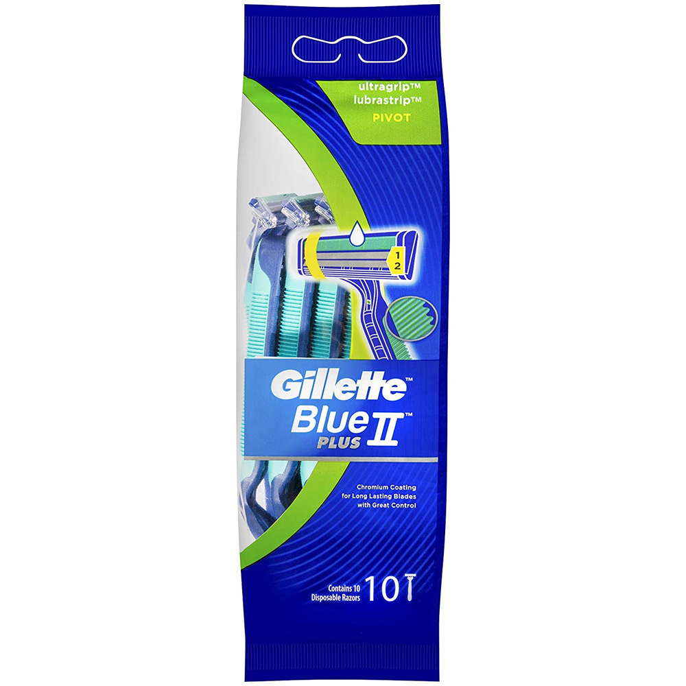 Gillette Blue II Plus Slalom Einweg-Rasierer 10er | Haarfritzen
